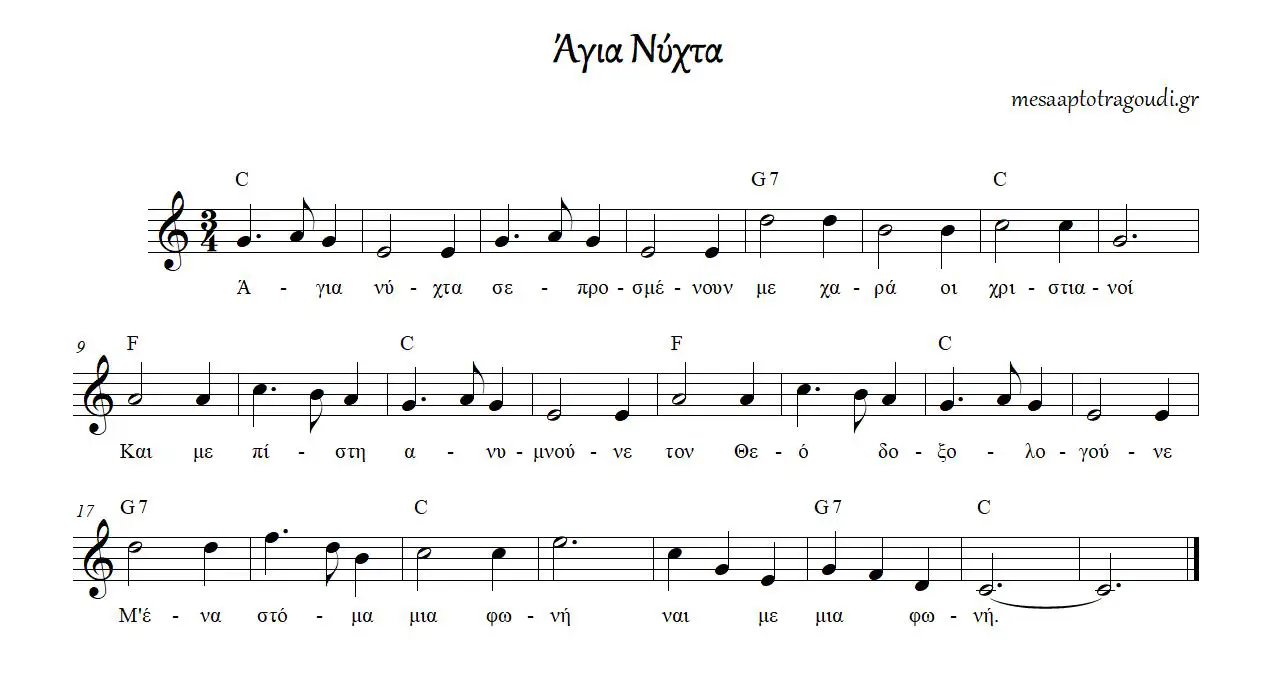 Παρτιτούρες για χριστουγεννιάτικα τραγούδια