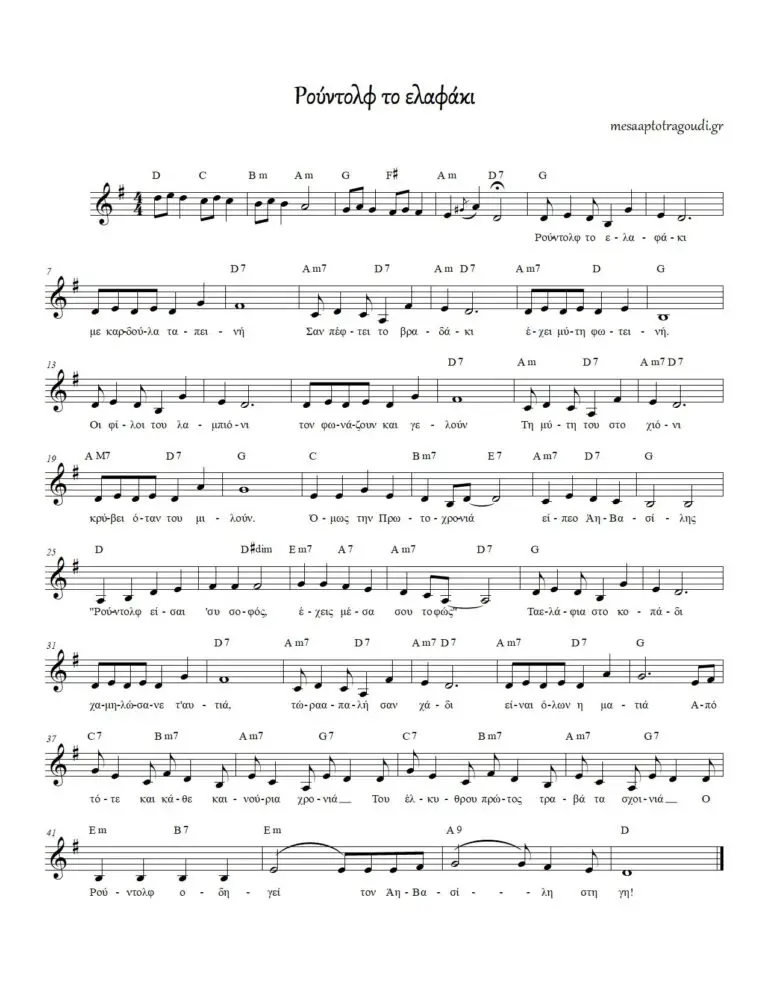 Παρτιτούρες για χριστουγεννιάτικα τραγούδια